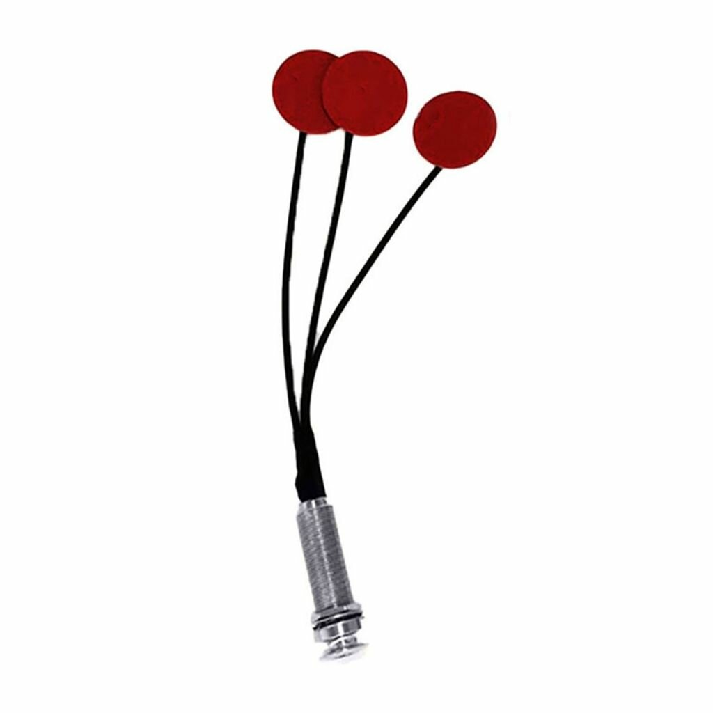 Аксессуар для струнных,- Пикалы для калимбы, 6.35 мм, красные, 3 штуки с трубкой
