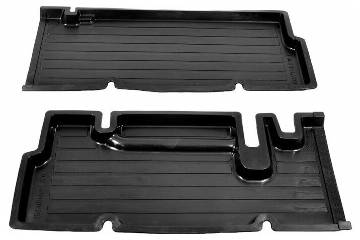 Коврики салона резиновые с бортиком для GAZ Gazelle / ГАЗ Газель Фермер (второй ряд 2 шт.)