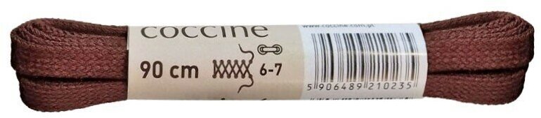 Шнурки хлопковые вощеные толстые Coccine, коричневый, 7 мм, 90 см