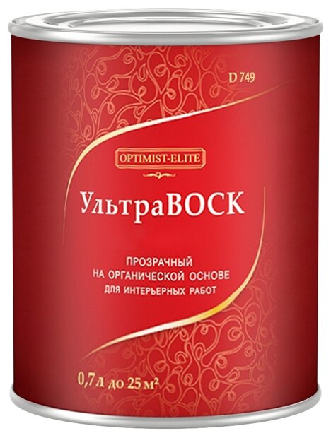 Ультравоск Перламутр Optimist-Elite D749 0.7л Лессирующий, Перламутровый на Органической Основе для Интерьерных Работ / Оптимист Элит Д749.