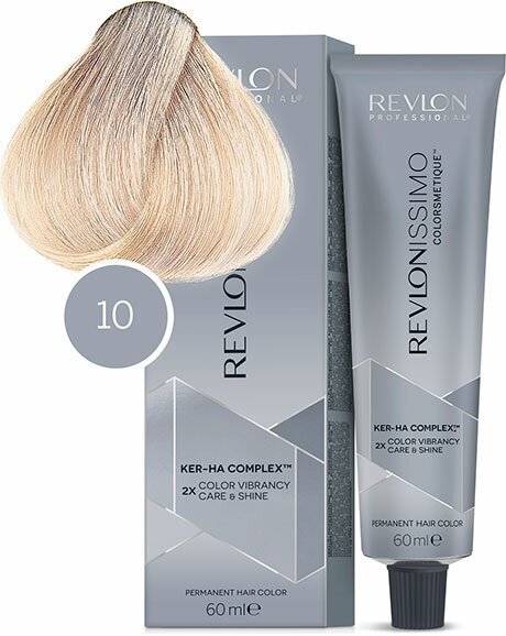 Краска для волос Revlon Professional Coloring Hair Revlonissimo Colorsmetique High CoverAge (HC) Color Shine, Стойкий перманентный краситель. Перманентный Краситель для Окрашивания Волос с высоким и Очень высоким Процентом Седины, HC10