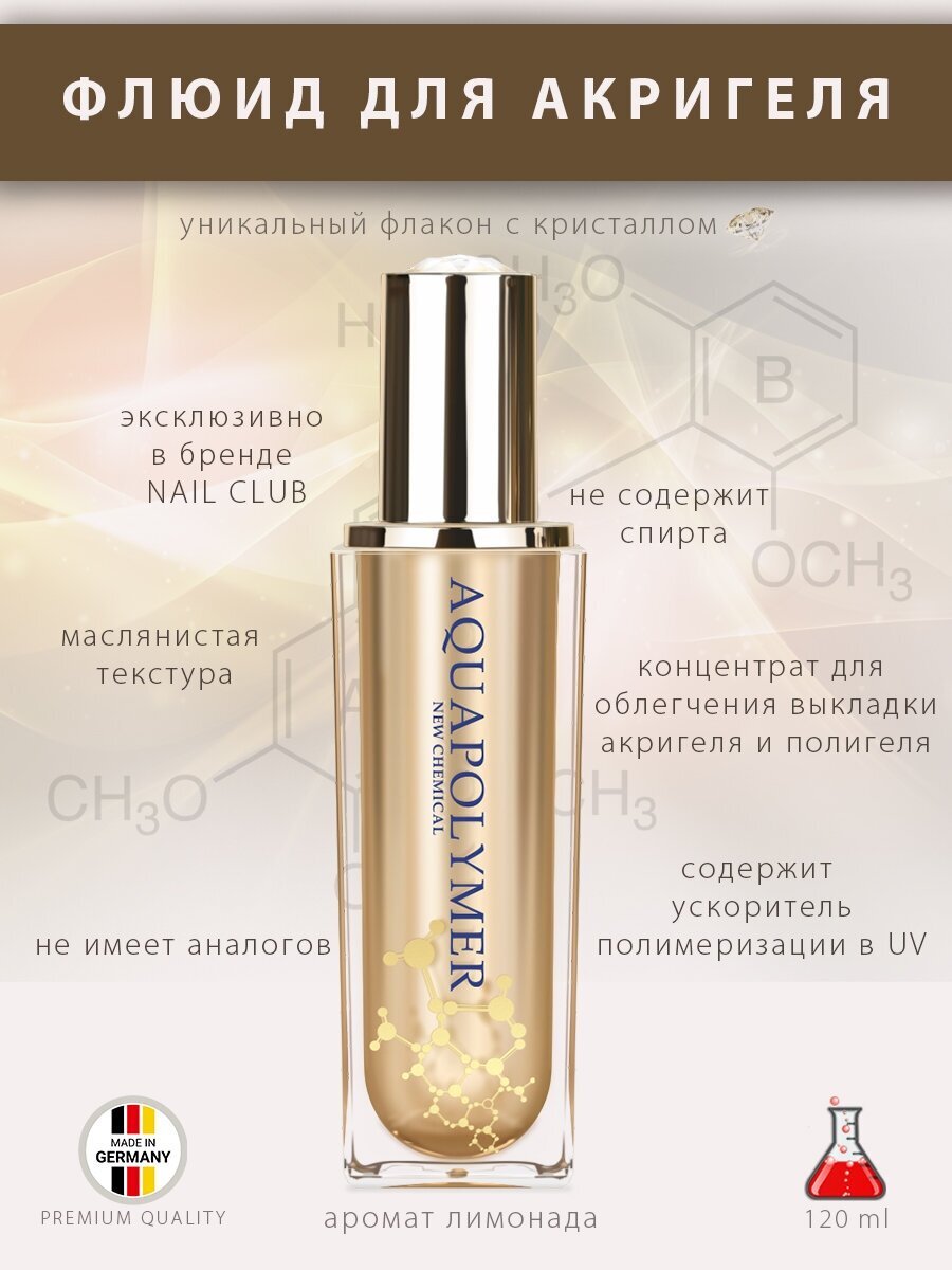 Флюид Nail Club professional Aquapolymer, 120 мл