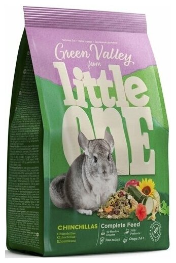 Little one Корм для грызунов Зеленая долина для шиншилл из разнотравья, 750 г