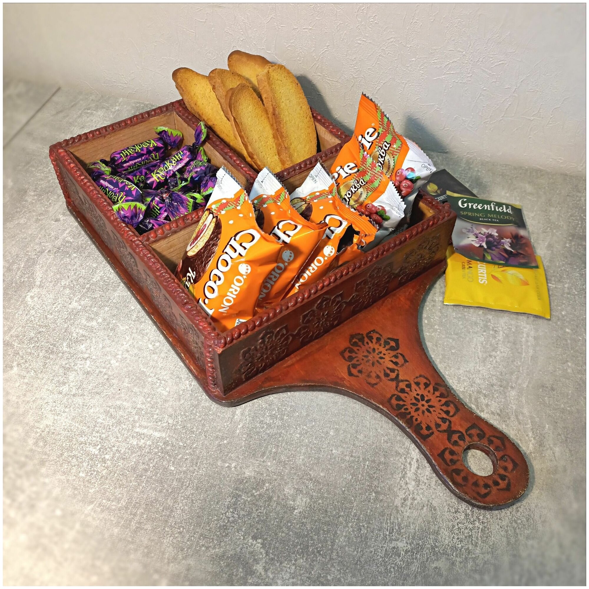 Авторская доска сервировочная "Прованс". Дерево. Эксклюзив