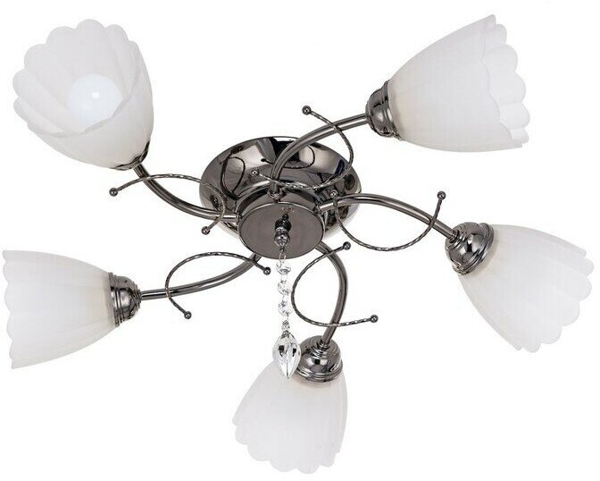 Люстра 'Гелия' 5х40Вт Е27 черный хром 54х52х17см.