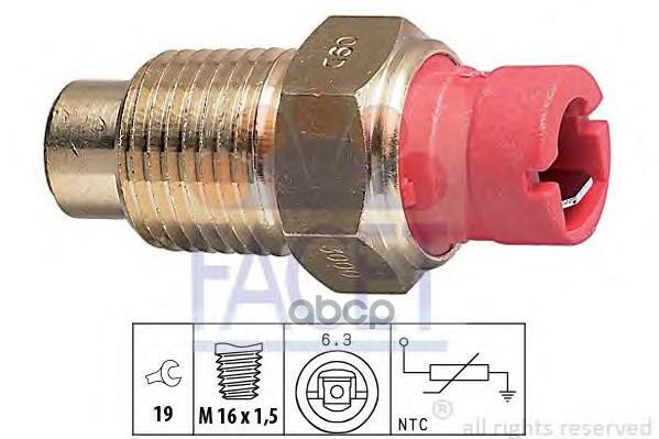 Датчик температуры ALFA ROMEO 156 1.9 JTD (932B2) Facet арт. 73000