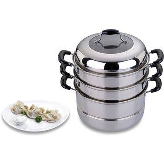 Кастрюля-мантоварка Agness 3 уровня 26 см./7 л. индукционное дно