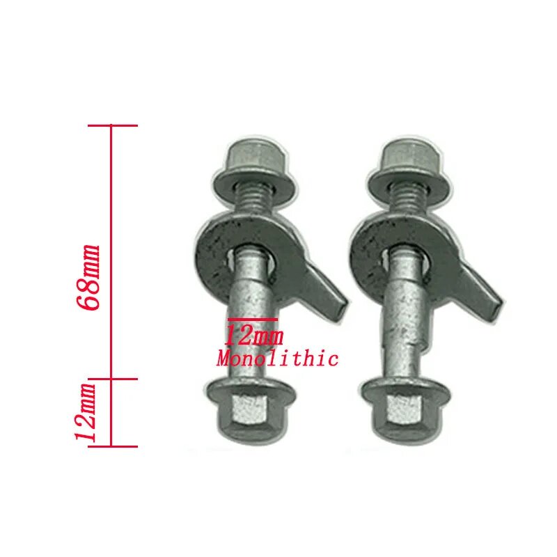 2 шт. 12,9 автомобильный эксцентриковый винт для выравнивания четырех колес 10/12/13/14/15/16/17 мм болт регулировки угла развала автомобиля вес баланса шин 12mm Single gasket