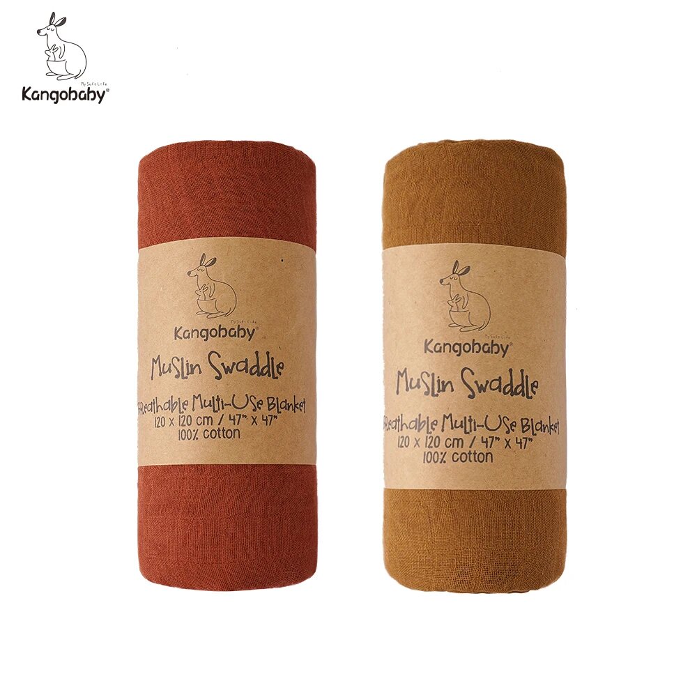 Kangobaby Муслиновые одеяла из хлопка 2 штуки S89S90