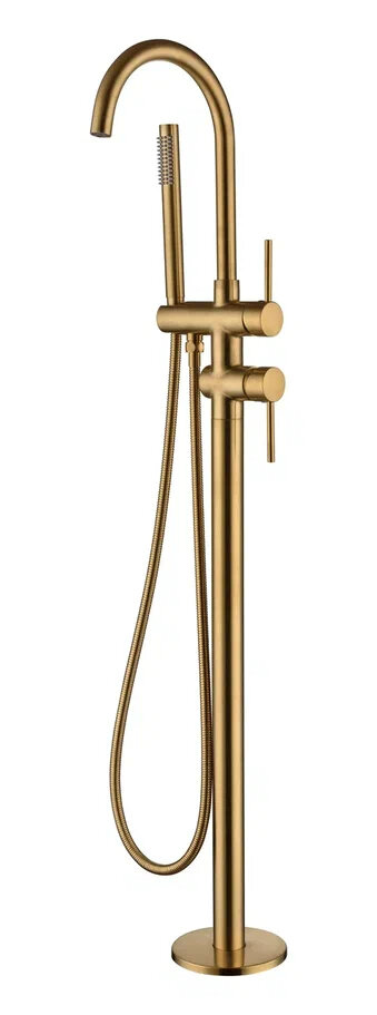 Смеситель напольный Grocenberg GB900GL золотой брашированный