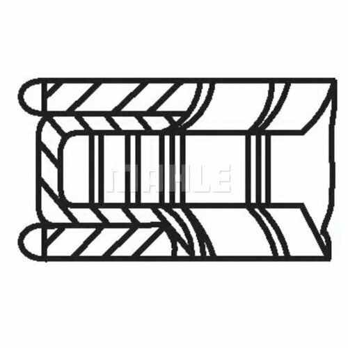 Комплект поршневых колец на поршень Knecht/Mahle 00106n1 для Daewoo Korando, Musso, REXTON GAB; Mercedes C-CLASS CL203, S202, W202,