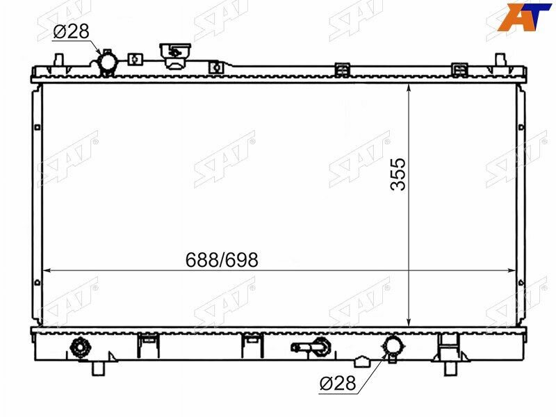 . SAT Радиатор охлаждения двигателя для Ford Ixion 99-05 / Mazda Premacy 99-05