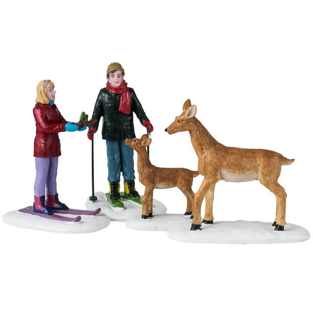 Набор фигурок Встреча в Северном Лесу 13 см, 4 шт, Lemax, 42312-lemax