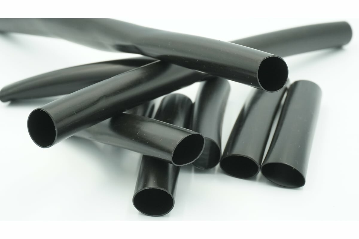 Мемотерм-ММ ТТЭ-С 12/6 черная термоусаживаемая трубка 1 м 755 для электропроводки