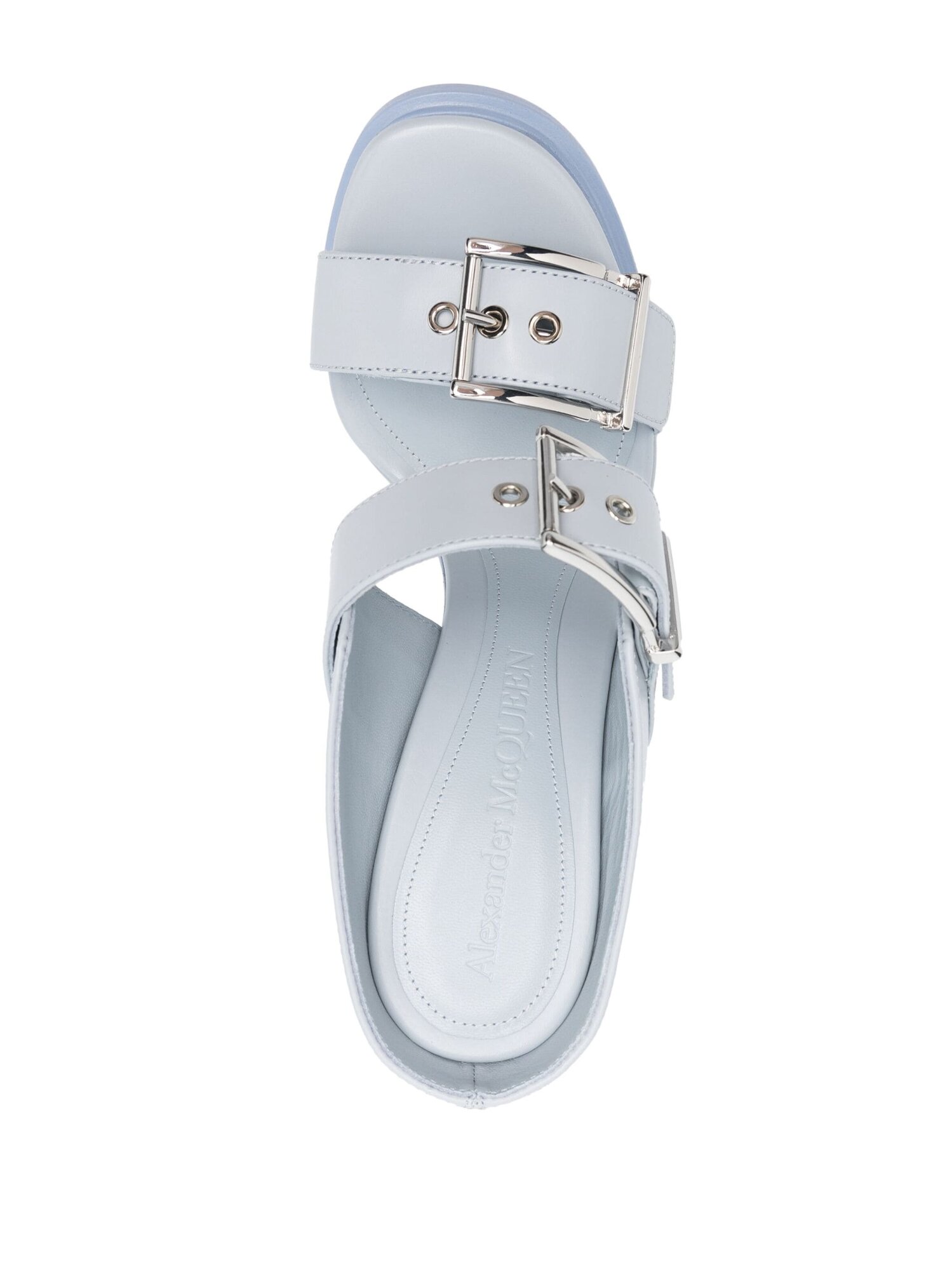 Мюли Alexander McQueen Мюли на платформе, размер 39, синий — фото 1