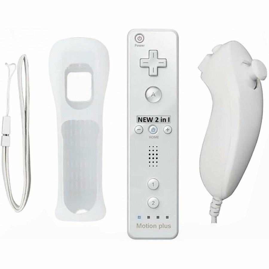 Комплект Геймпадов Remote Plus + Nunchuk (Белого цвета) Wii/WiiU