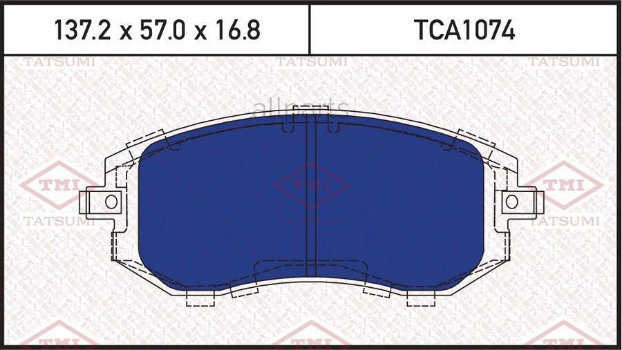 TATSUMI TCA1074 колодки тормозные дисковые передние