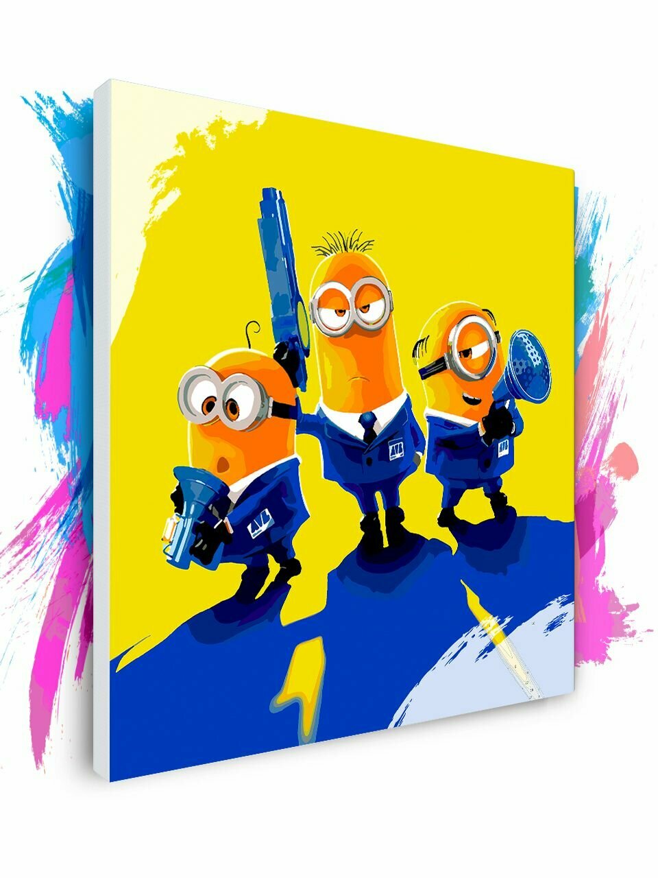 Картина по номерам на холсте Красиво Красим Гадкий Я Миньоны, 40 х 40 см
