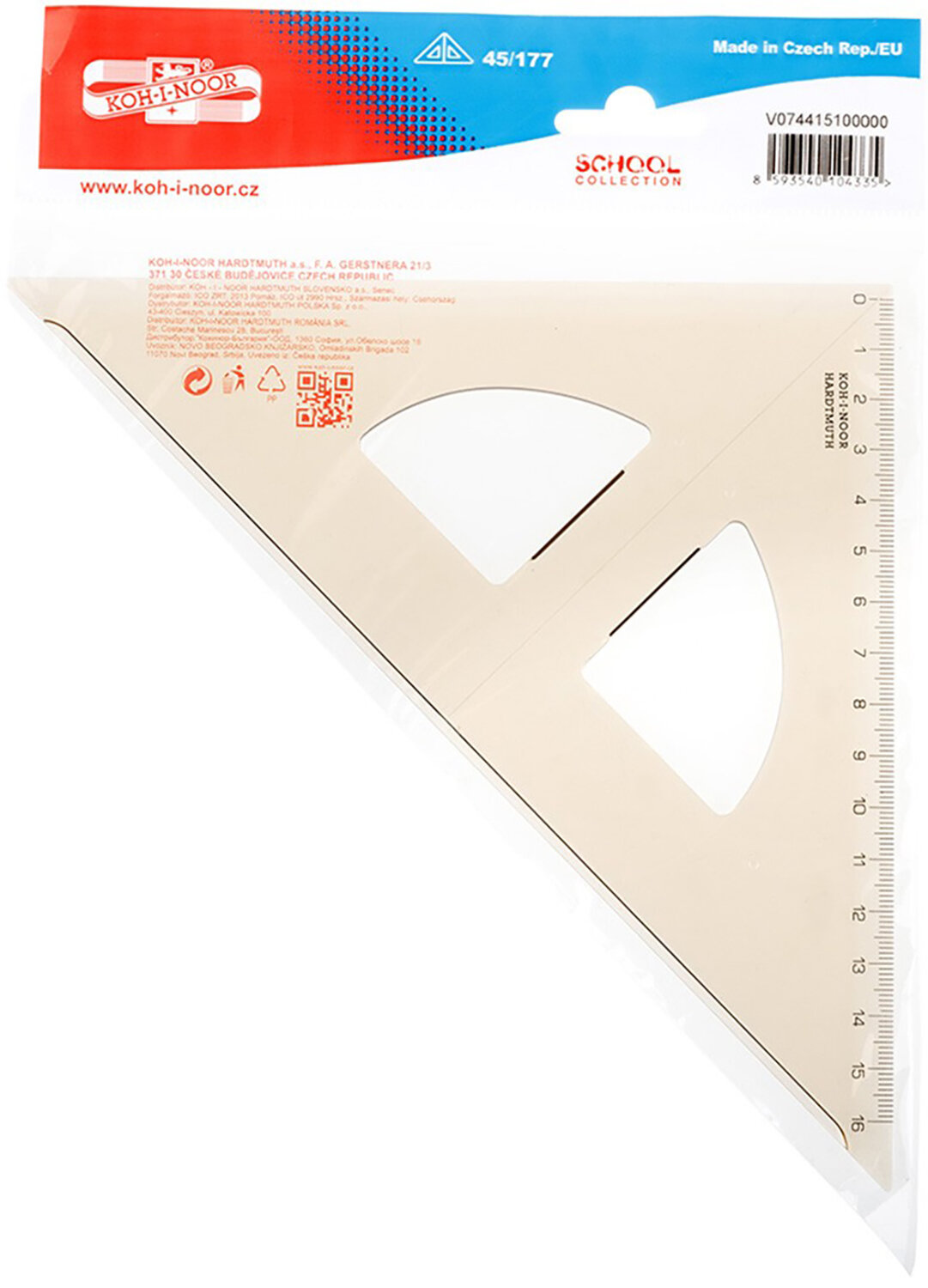 Угольник 45/177, дымчатый пластик