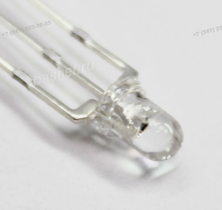 LED DIP 3mm DFL-3019RGC-3C 3pin, cathode, Светодиод, круглый прозрачный 3мм, красный/зелёный, 1000mcd, 30°, 1.8/3V