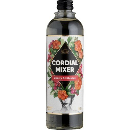 Кордиал, основа для напитков, основа для коктейля "Vintage" "Вишня-Гибискус" 0,5л