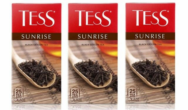Tess Чай черный Sunrise, 1.8 г х 25 пак, 3 уп