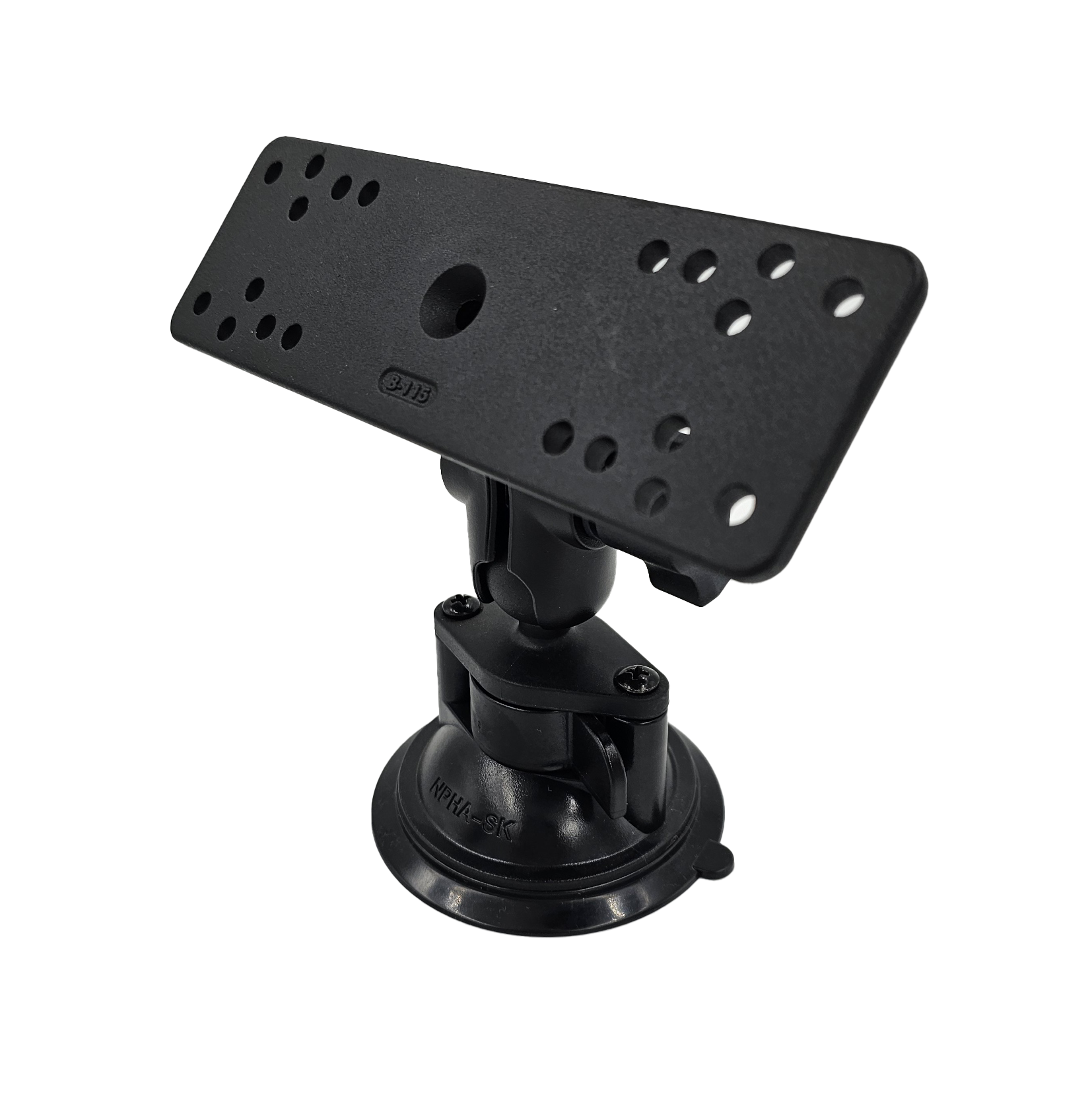 Универсальное автомобильное крепление N-Star. Присоска, муфта 60 мм, площадка RAM 16х5 см, шары 25 мм (1") (NS-SCB-BDB-B6-111U)