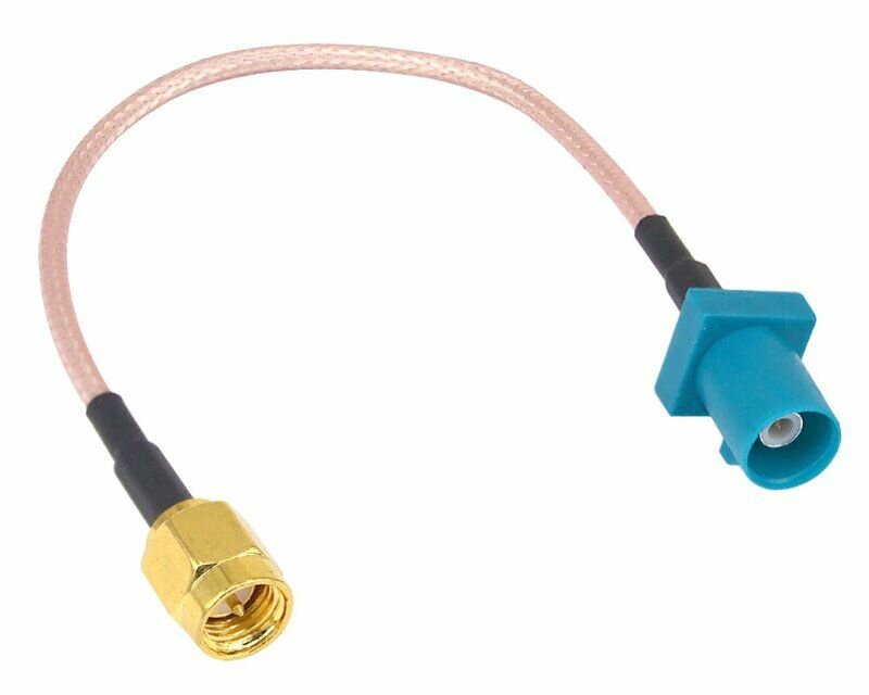 Антенный адаптер (фидер) для беспроводных устройств, SMA-male - Fakra-Z-male