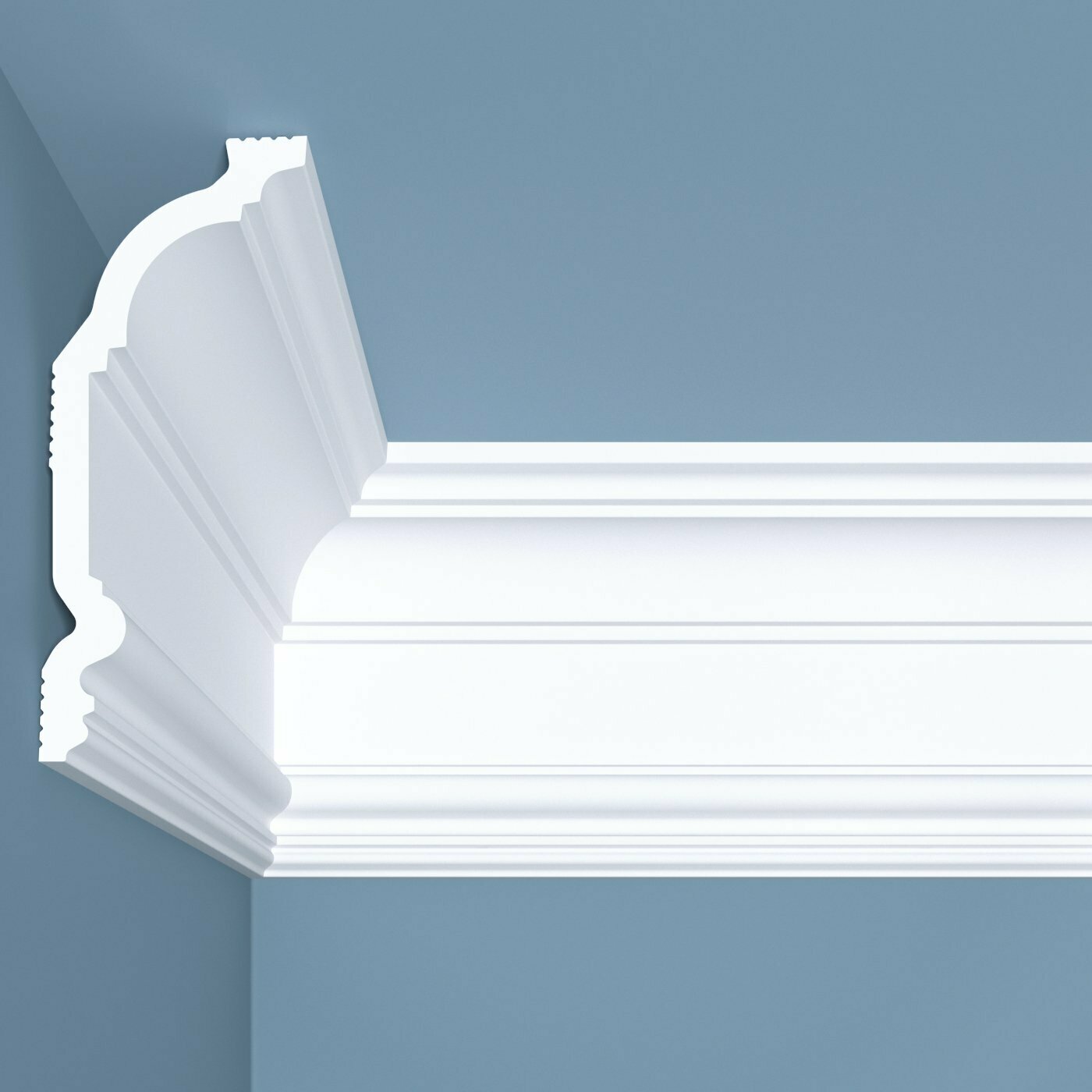 Плинтус потолочный BelloDeco К-2 140/60, 1шт (длина 2м)