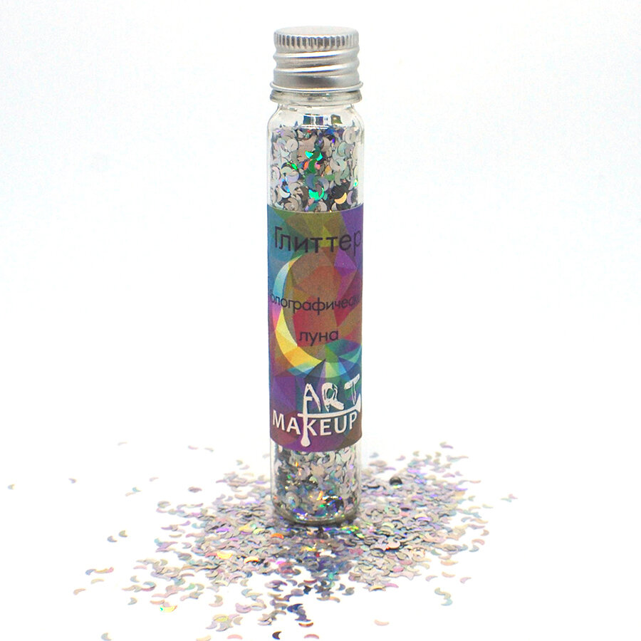 Глиттер блестки для лица и тела Artmakeup, коллекция "Формы", Голографический шестиугольник