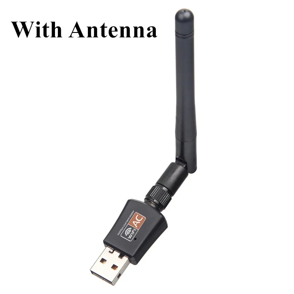 Беспроводной Wi-Fi адаптер с антенной, черный