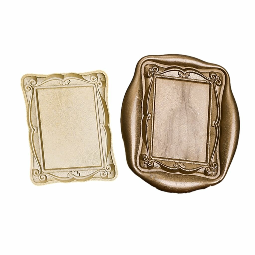 Латунная головка для сургучной печати, печать воском серия матовых рамок номер 38, декоративная штемпельная головка 3 см для конвертов, открыток и крафт-проектов, 1 шт