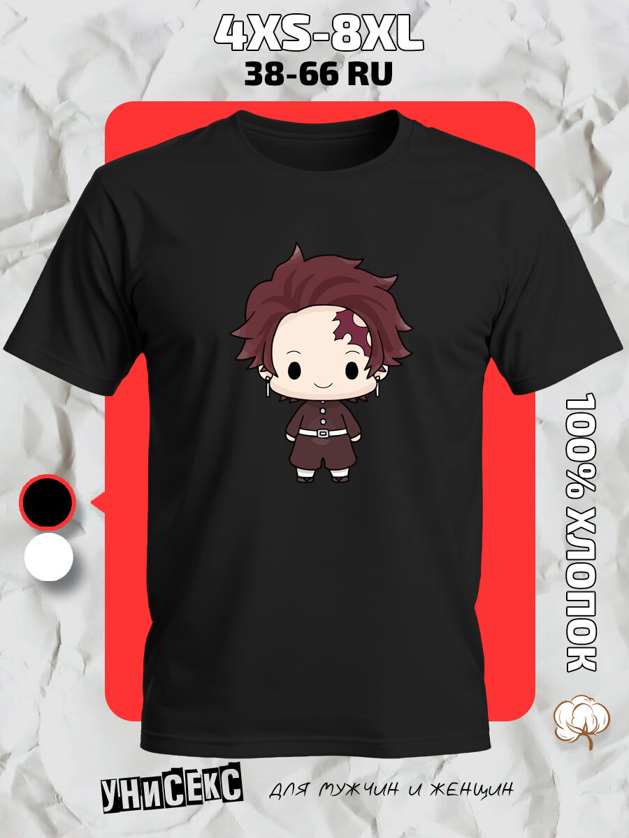 Футболка с принтом Клинок Рассекающий Демонов Тандзиро