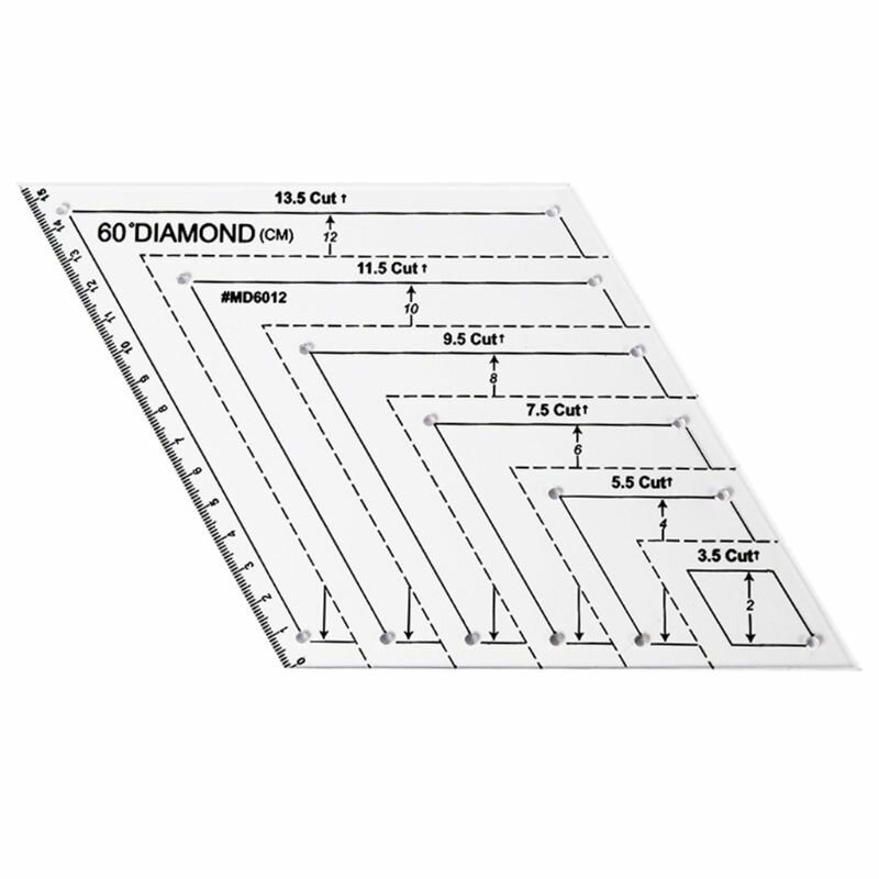 Прозрачная акриловая линейка для пэчворка и квилтинга, шестигранный шаблон для точного раскроя ткани, измерительный инструмент для шитья и рукоделия