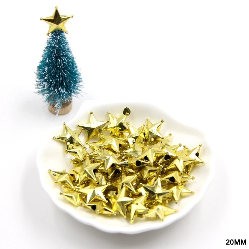 DIY House Золотые звезды-топперы для ёлки 10 шт. 20MM