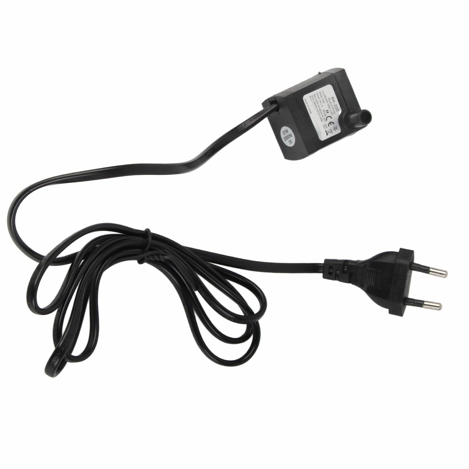 Мини-погружной водяной насос, регулируемый, тихий, IPX8, водонепроницаемый фонтанный насос с присоской для аквариума, вилка европейского стандарта, 220 240 В