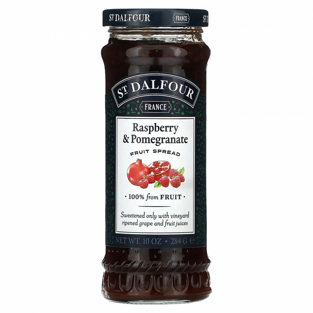 St. Dalfour, Deluxe, джем из красной малины и граната, 284 г (10 унций)