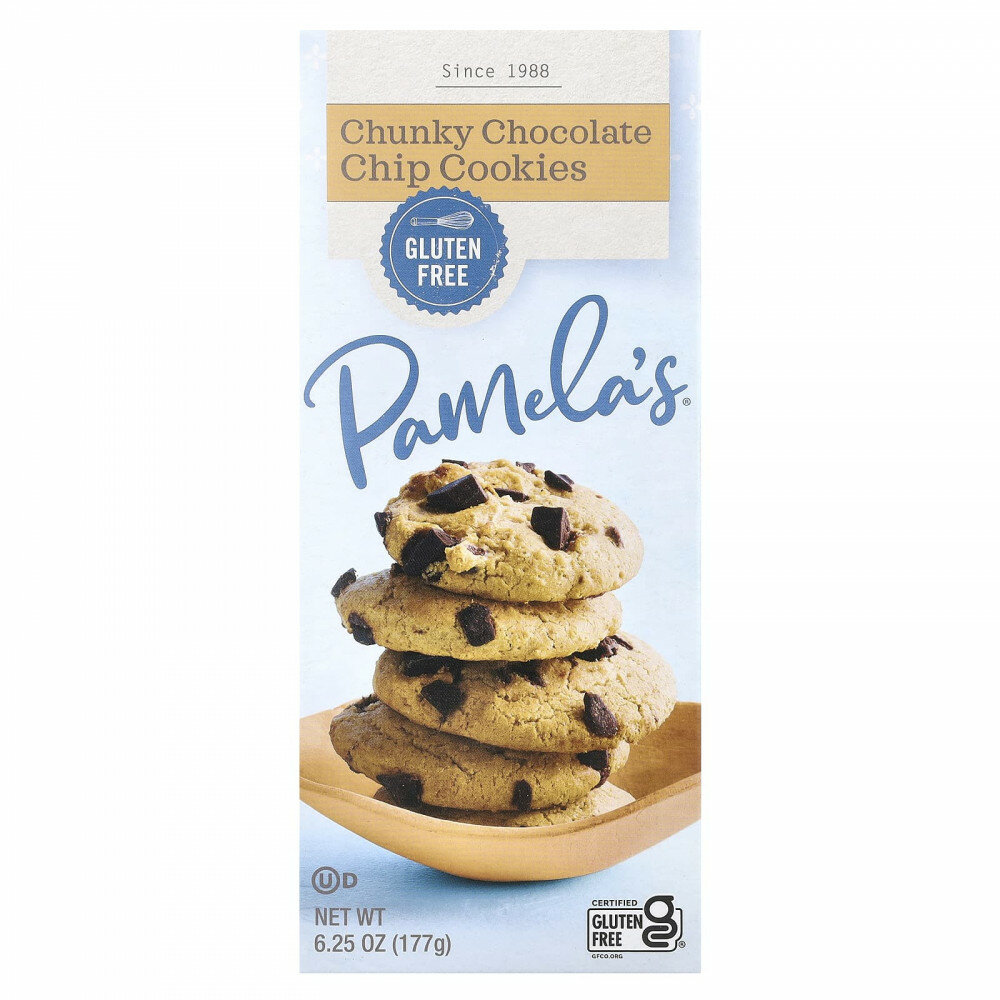 Pamela's Products, хрустящее печенье с шоколадной крошкой, 177 г (6,25 унции)