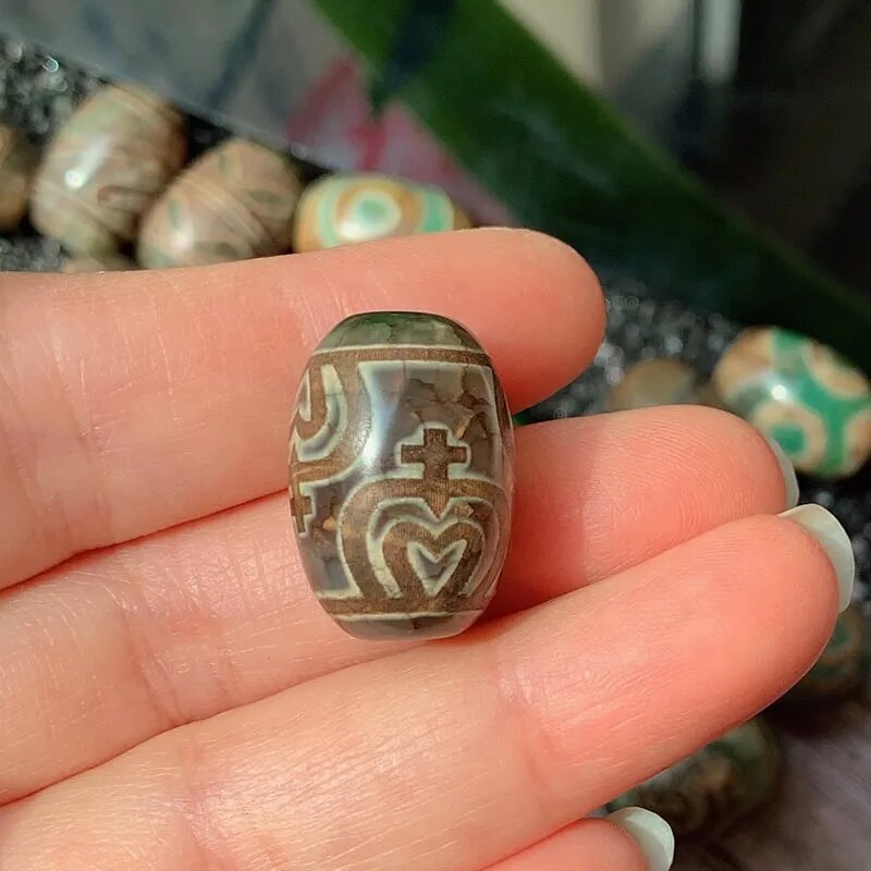 Натуральные тибетские агатовые бусины Дзи Aura Myria Nectar