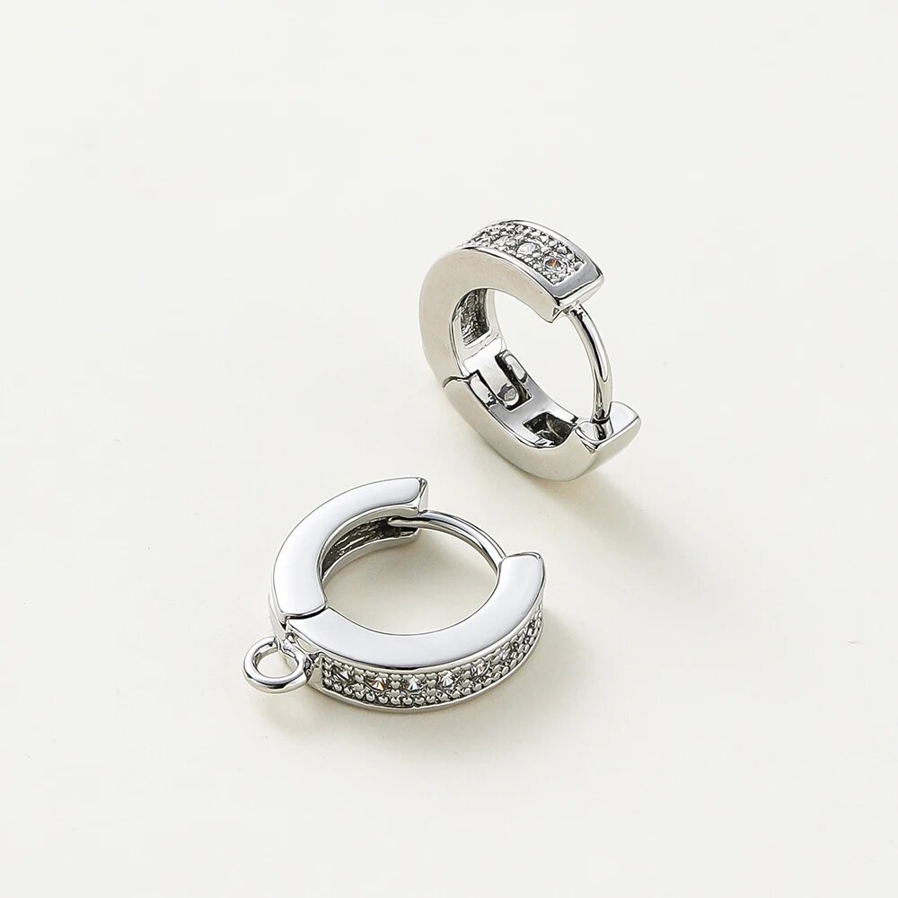 Сережки St.kunkka Platinum, 14mm, цирконий