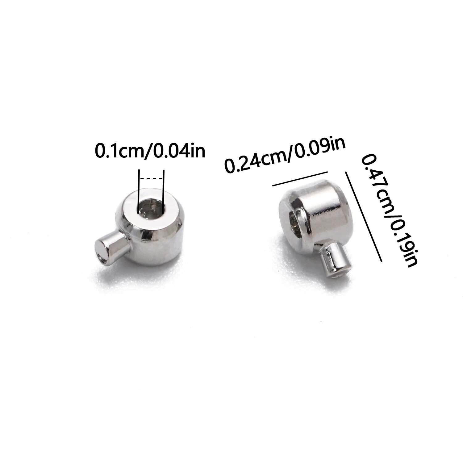 20 шт, стопперы-расстояние из нержавеющей стали, золотые, серебряные, для ювелирных изделий silvery