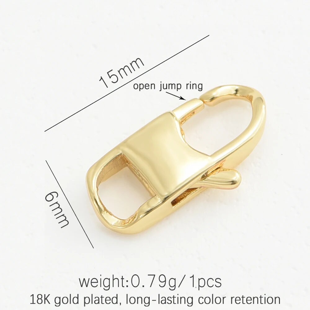 Карабин 18K Gold Plated 15x6 мм