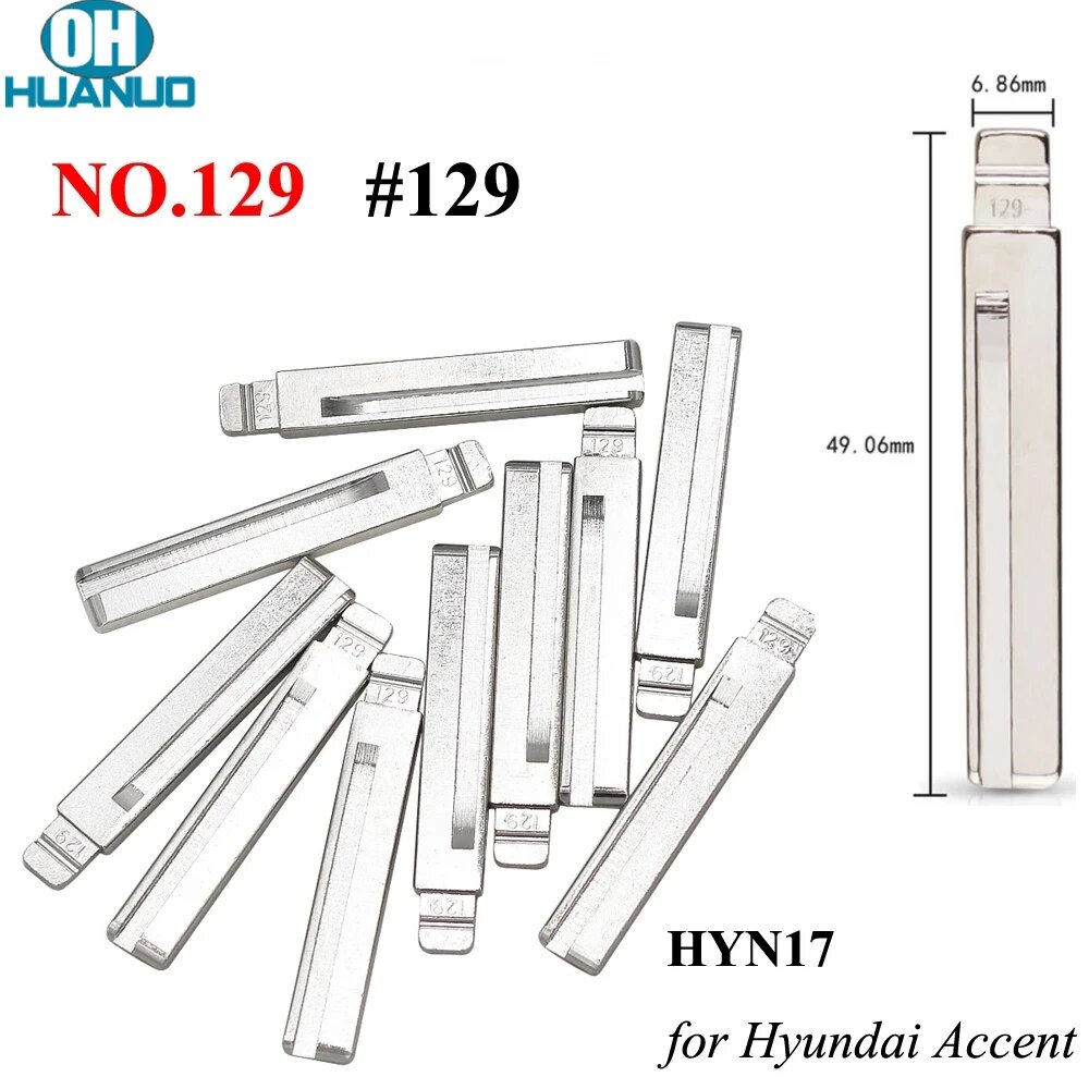 OHHUANUO 10 шт, HYN17 NO.129 Универсальные пульты дистанционного управления раскладной ключ 129 # для Hyundai Accent Veloster I30 для KIA RIO Picanto KD пульт дистанционного управления