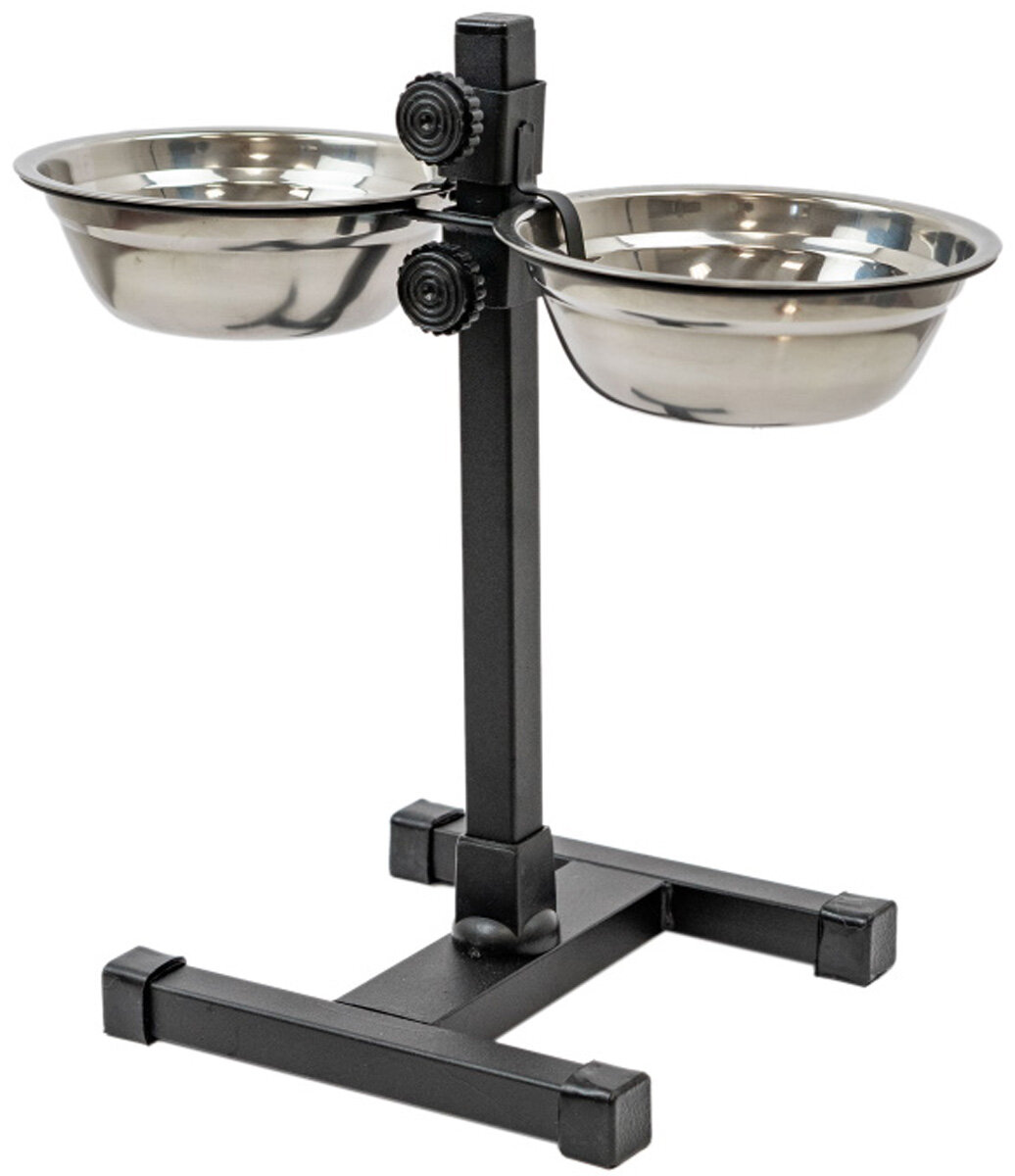 Подставка с мисками регулируемая металлическая Homepet 2 х 350 мл (1 шт)