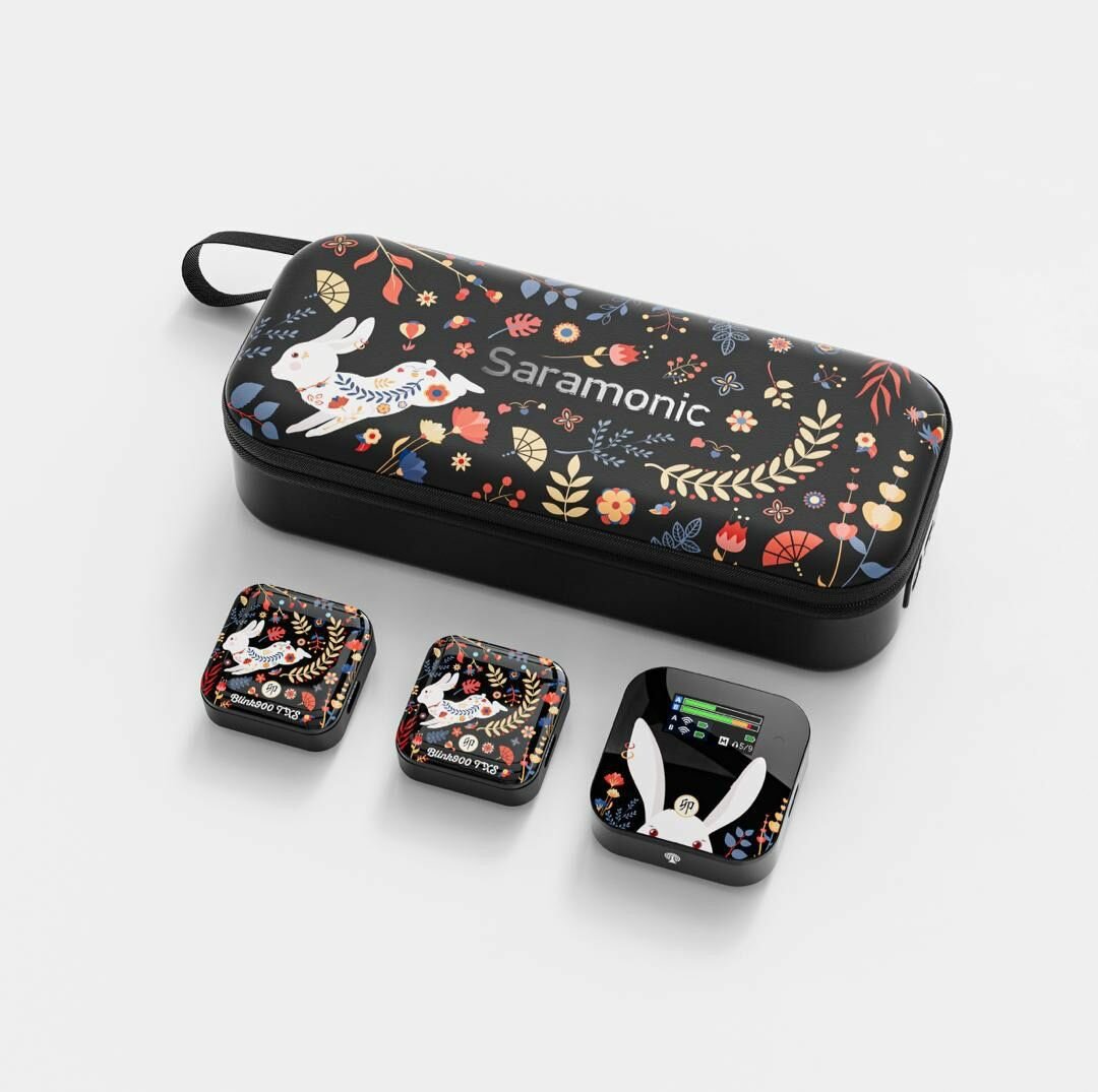 Радиосистема Saramonic Blink900 S20RB-B (TX+TX+RX) 2.4 ГГц 1 приемник + 2 передатчика в кейсе с подзарядкой, разъем 3,5мм, черный