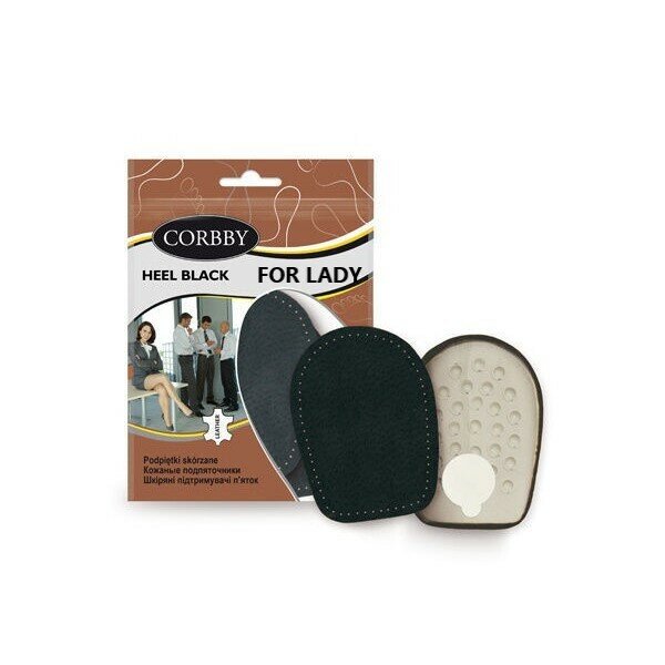 Подпяточник из натуральной кожи, женский. Черный. Размер 35-39.