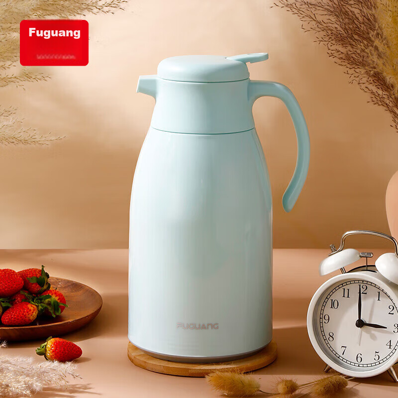 Fuguang Insulated Bottle, Large Capacity, Thermos, Hot Water Bottle, Insulated Bottle, Glass Inner Liner, Home Hot Water Bottle, Warm Water Jug, 1.6L