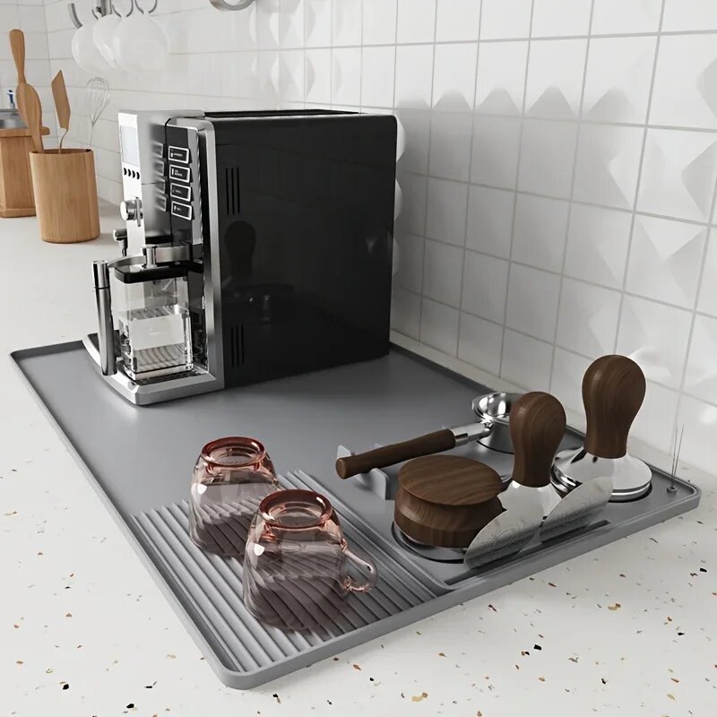 Силиконовый коврик для кофемашины 2 в 1 Gray