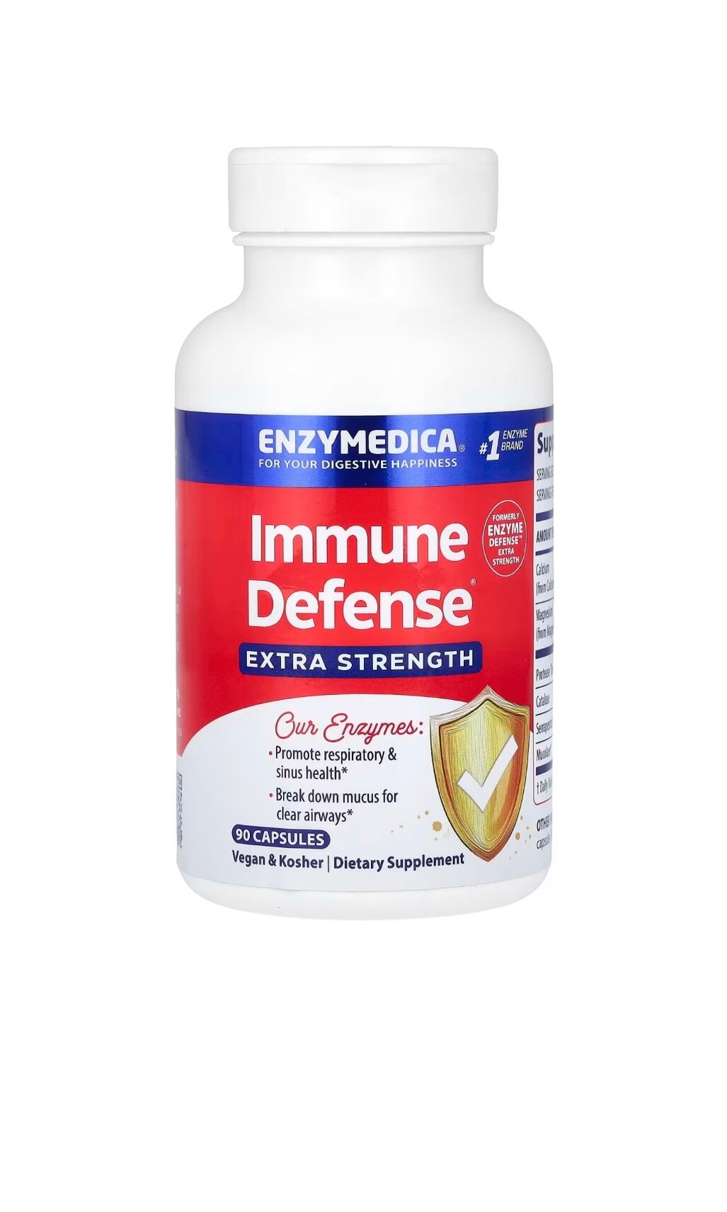 Ферменты для Здоровья Иммунной Системы Усиленного Действия ENZYMEDICA Immune Defense Extra Strenght 90 капсул