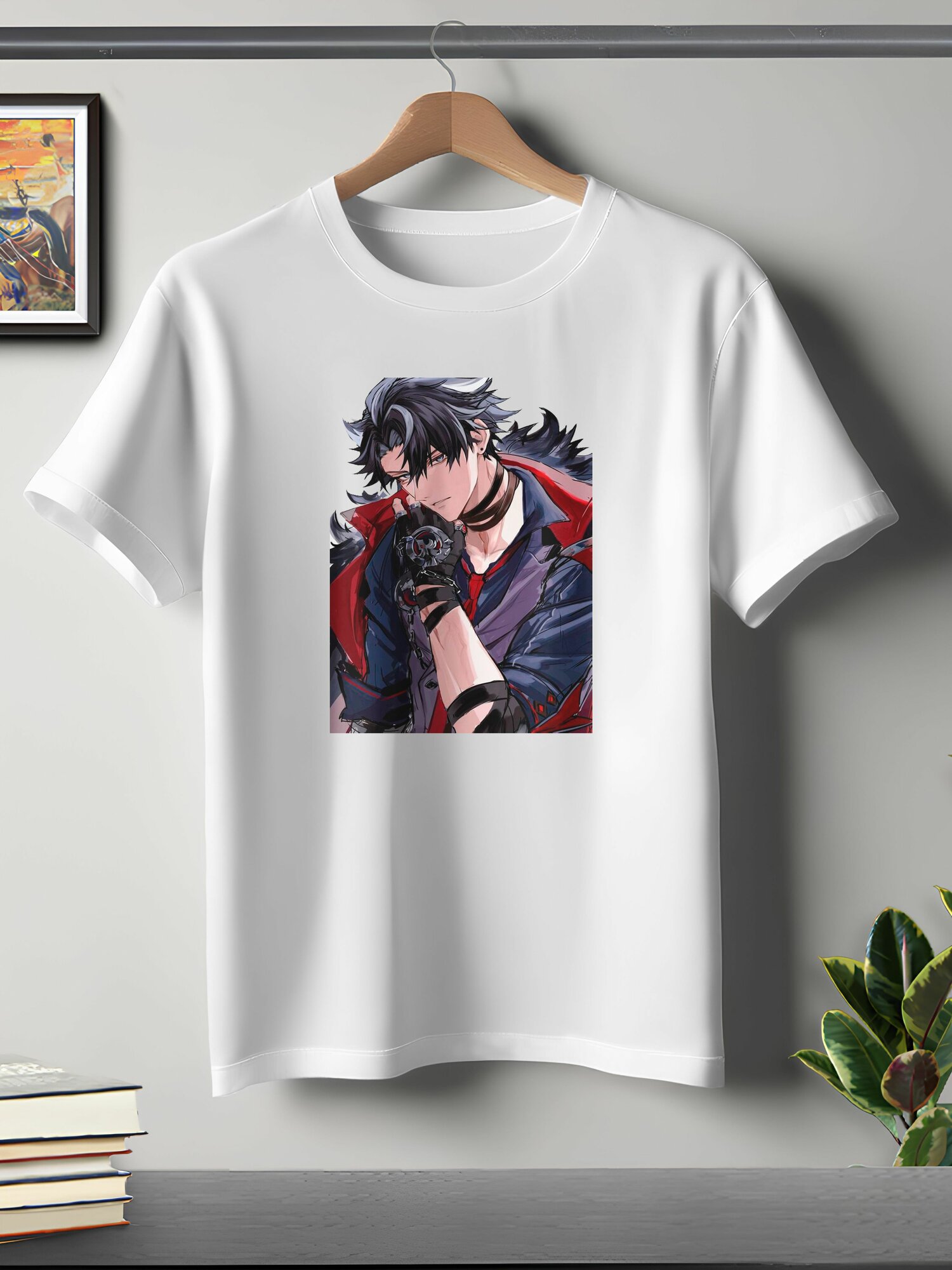 Футболка  Детская ONEQ 152 (12-13) размер с принтом Genshin Impact, белая